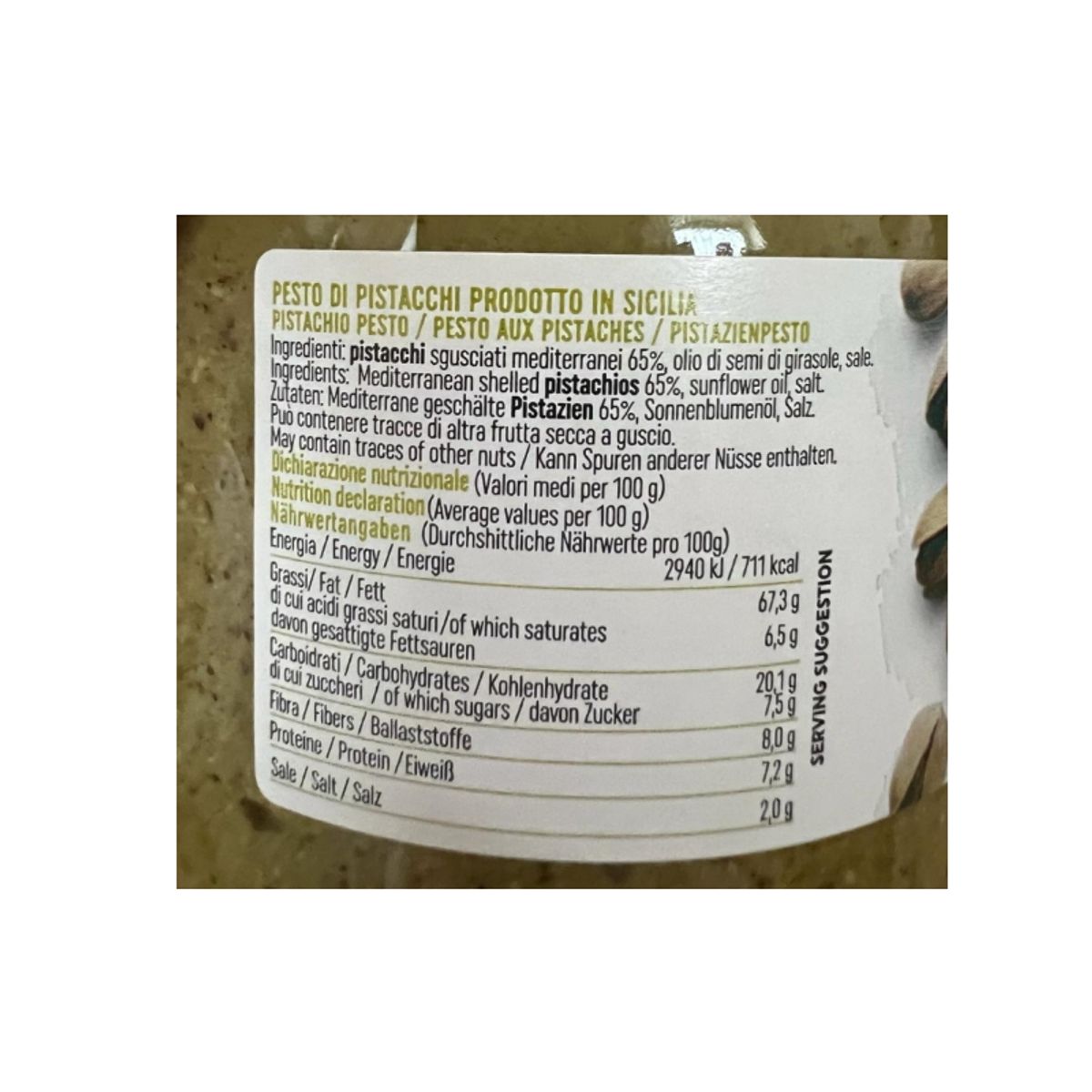 O Sole e Napule Don Pistacchio Pistachio Pesto 560 Gr - Rich and ...