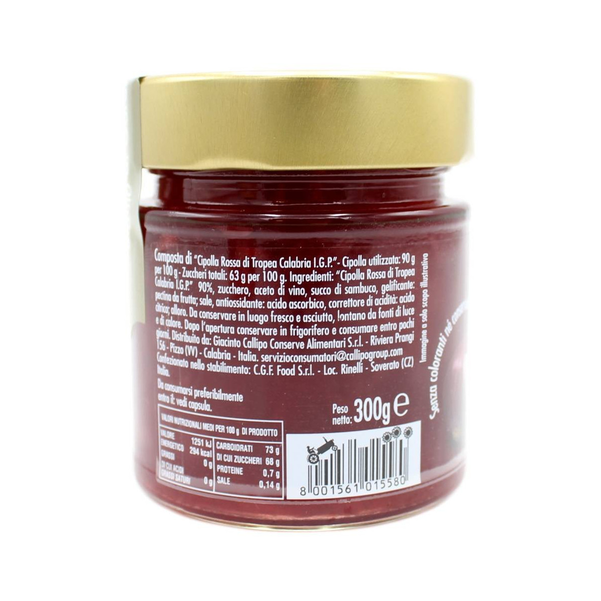 Callipo Tropea PGI Red Onion Compote 280 Gr - Sweetness and Tradition ...