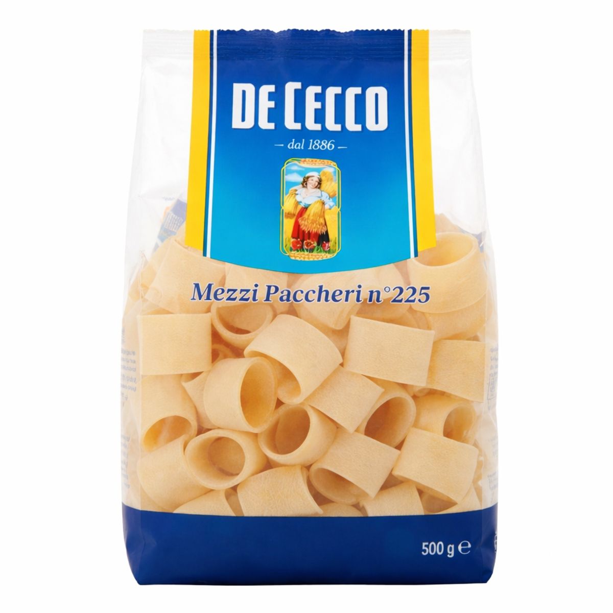 De Cecco Mezzi Paccheri n° 225 500 g | Italian Bronze-Drawn Pasta - You ...